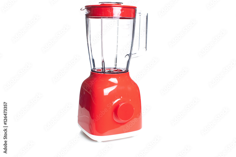 Red Electric Blender Angled isolated on white with a clipping pa Stock ...