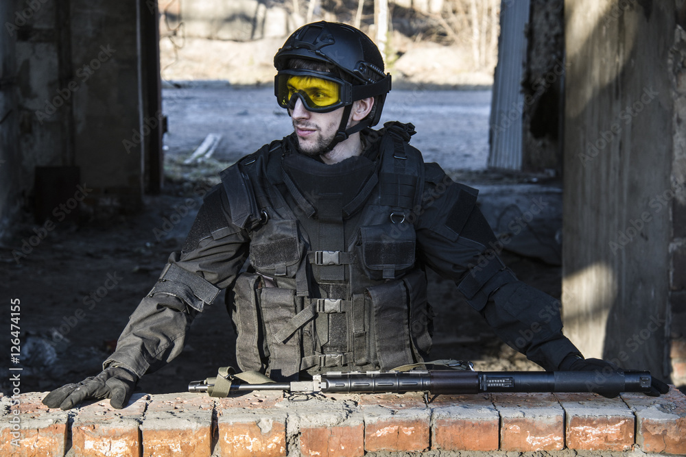 Russian special forces training at a military training ground Stock ...