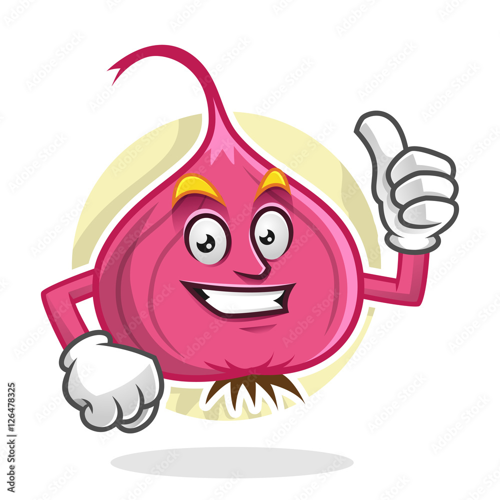 Thumb up Onion mascot, Onion character, Onion cartoon Stock Vector ...