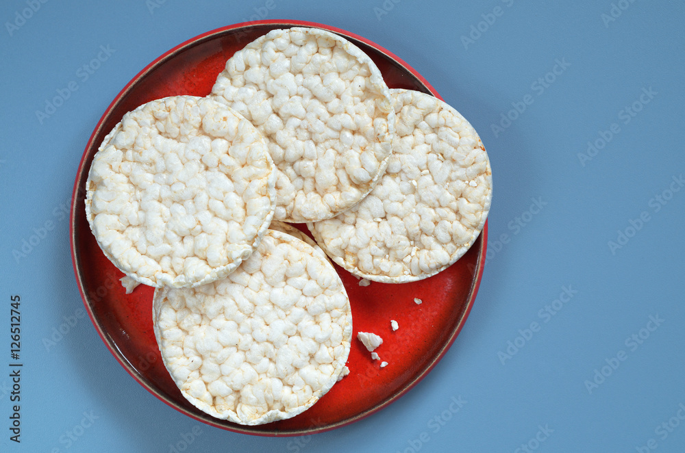 Round rice cakes Stock Photo | Adobe Stock
