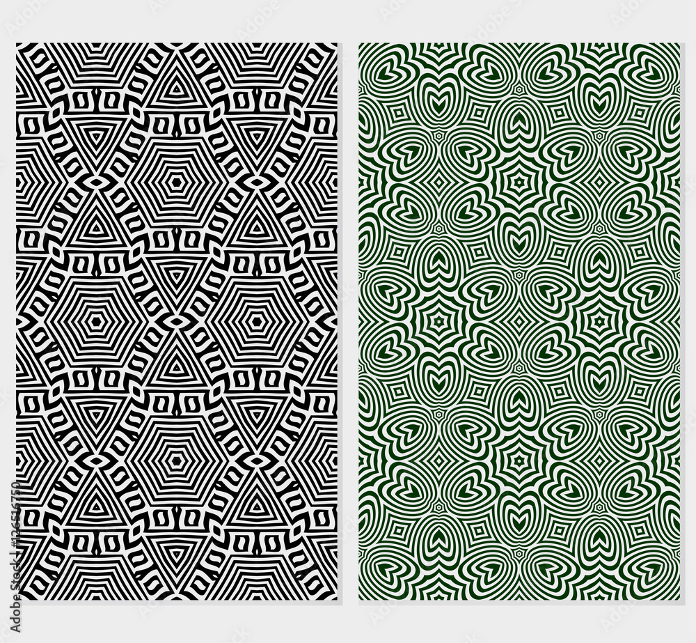 geometry pattern set. vector illustration. gold, silver color. Stock ...