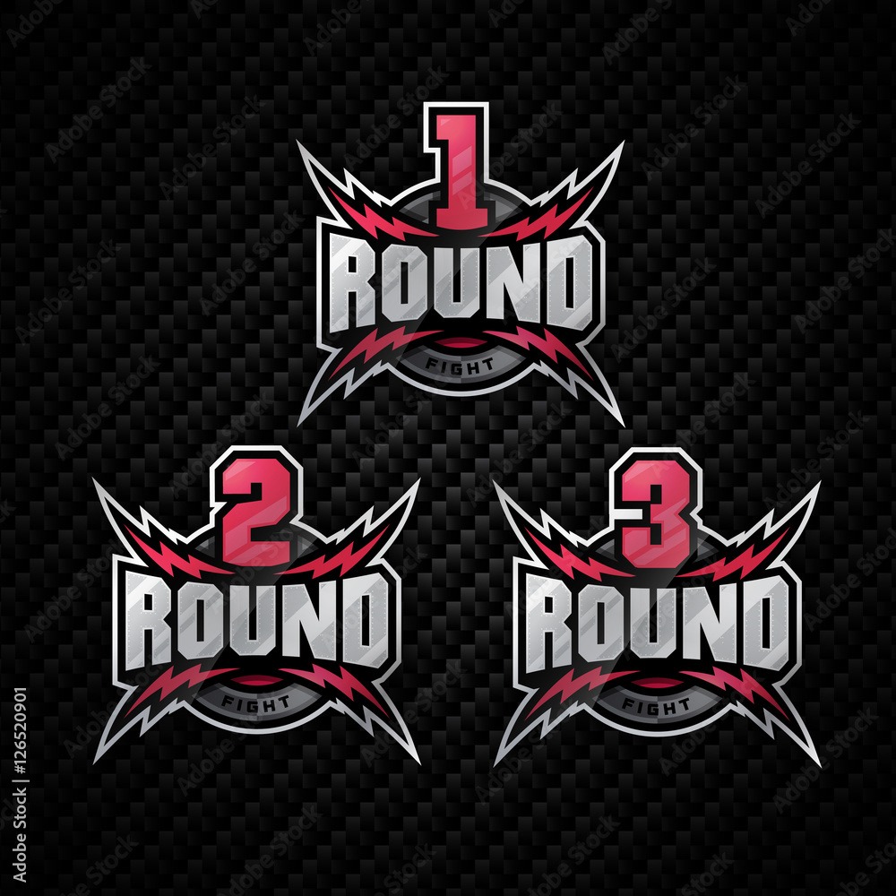 Boxing tournament. Round one, two, three. Fight. Stock Vector | Adobe Stock