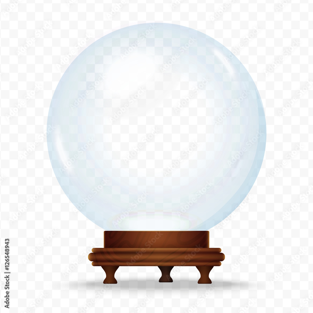 Realistic Snow sphere globe isolated on the transperant background ...