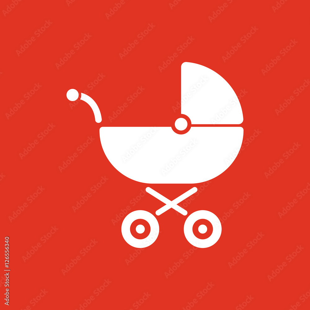 Pram icon. Baby buggy vector design. Baby carriage symbol. web. graphic ...