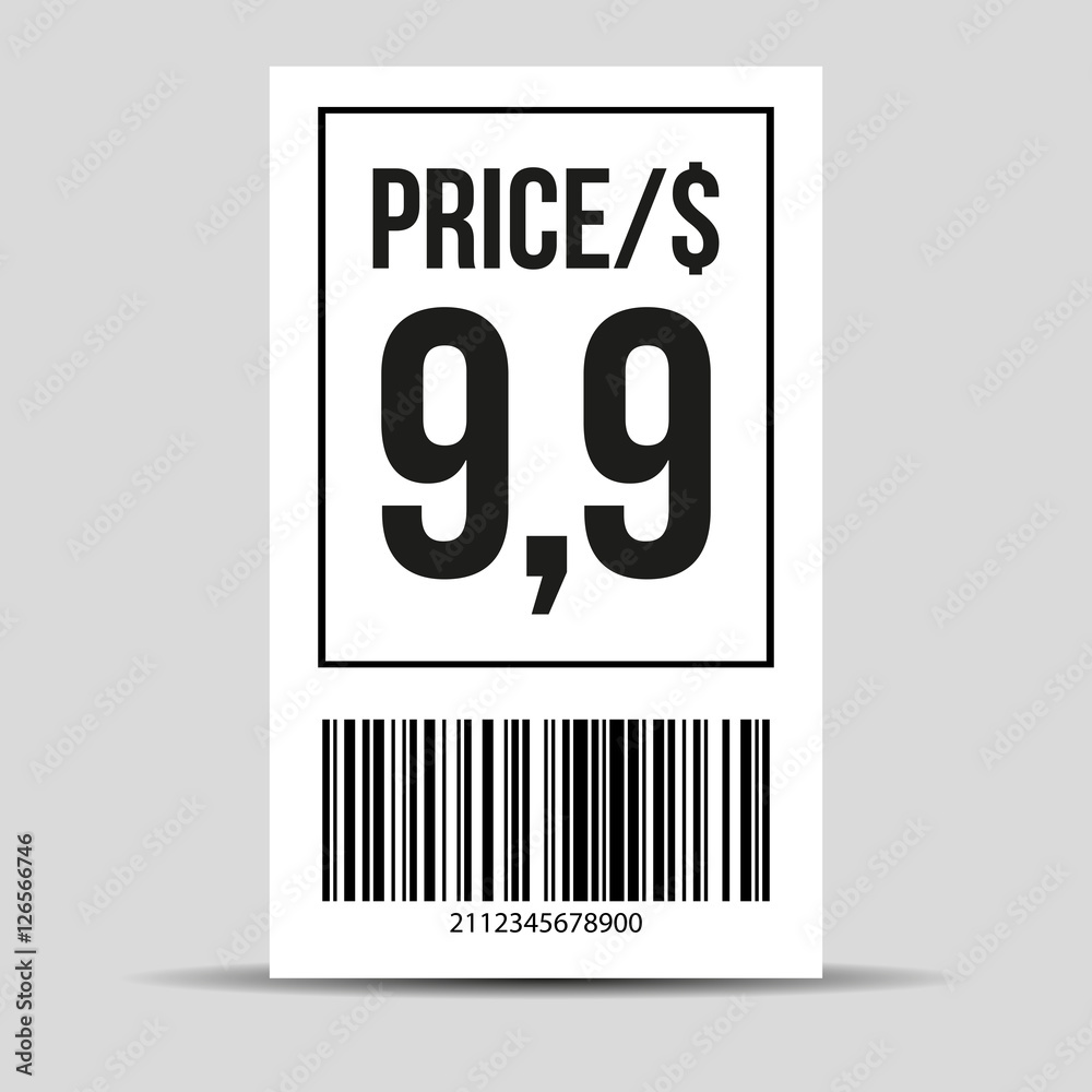 Barcode label vector - price tag Stock Vector | Adobe Stock