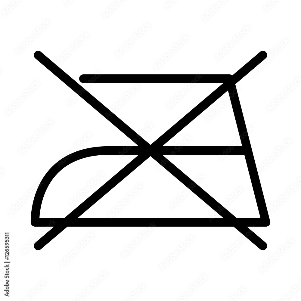 do not iron over white background.washing symbols design. vector ...