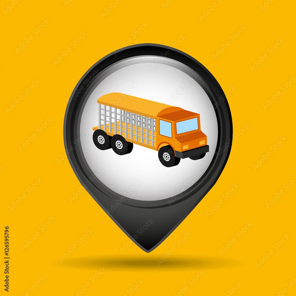 animal transport truck icon graphic vector illustration eps 10 Stock ...