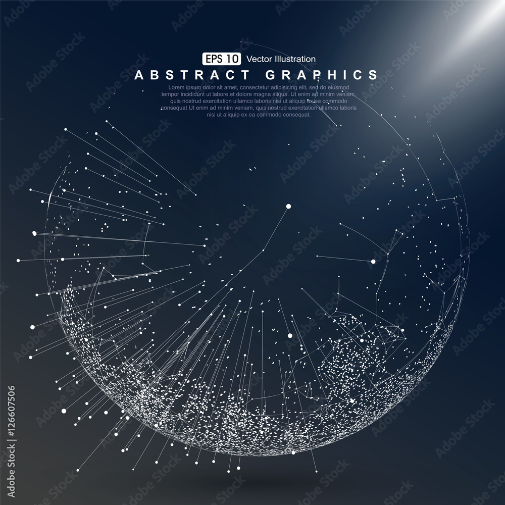 World map point, line, composition, representing the global, Global ...