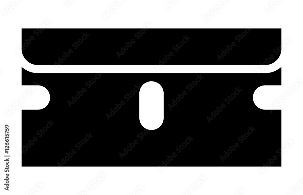Single edged razor blade flat icon for apps and websites vector de ...