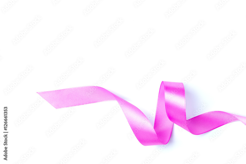 Mix Pink ribbon on a white background Stock Photo | Adobe Stock