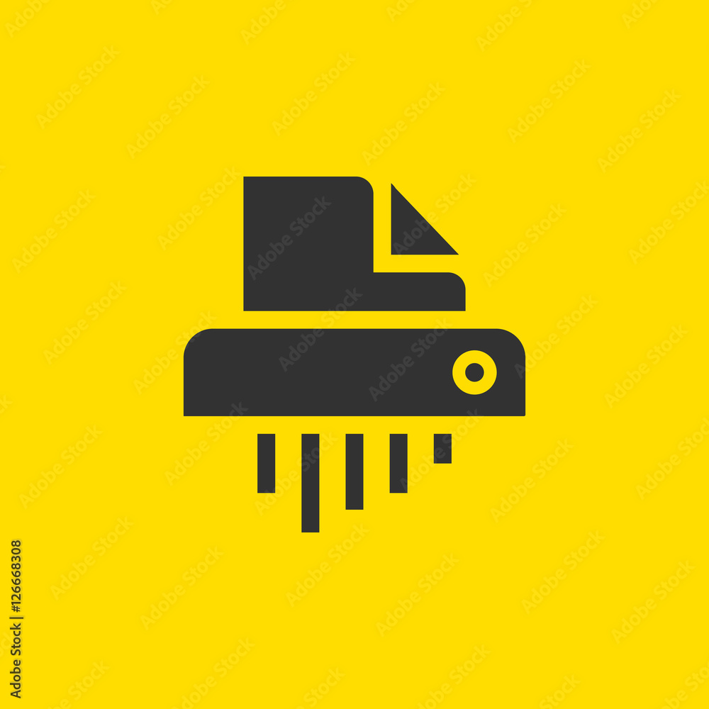 Shredder icon vector, clip art. Also useful as logo, app icon, symbol ...