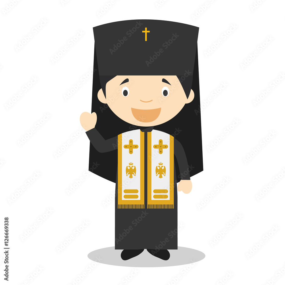 Orthodox Patriarch cartoon character. Vector Illustration. Kids ...