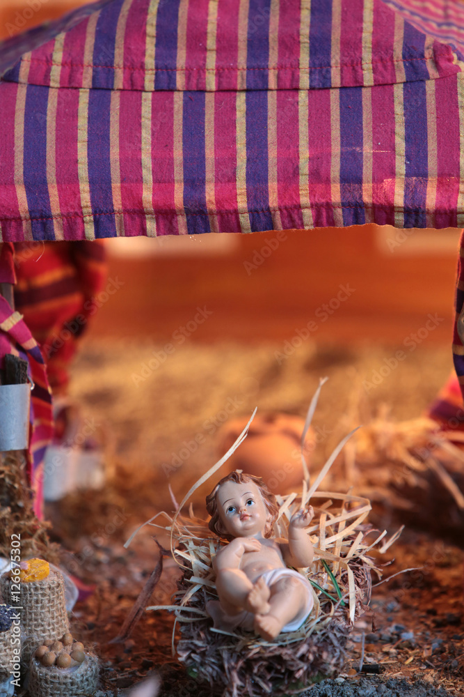 Jésus-Christ. Crèche. Stock Photo | Adobe Stock