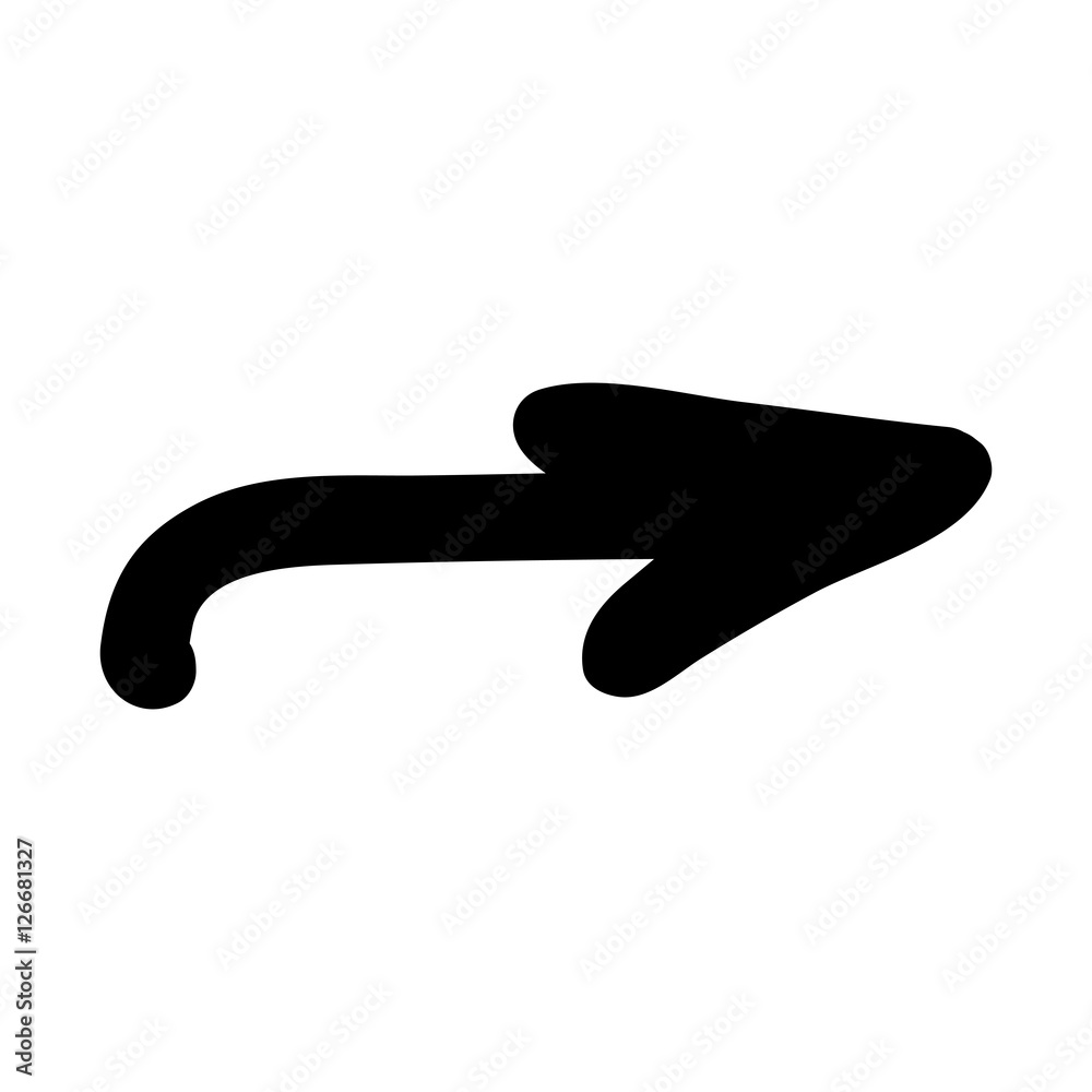 scribble arrow icon image vector illustration design vector de Stock ...