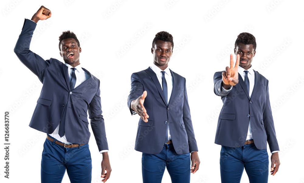 Black man making a deal Stock-Foto | Adobe Stock