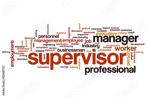 Supervisor word cloud Stock Illustration | Adobe Stock