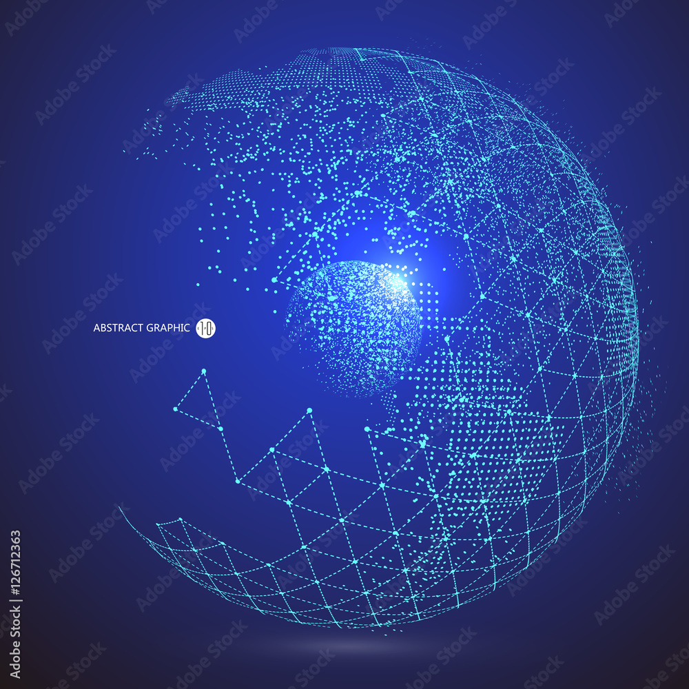 World map point, line, composition, representing the global, Global ...