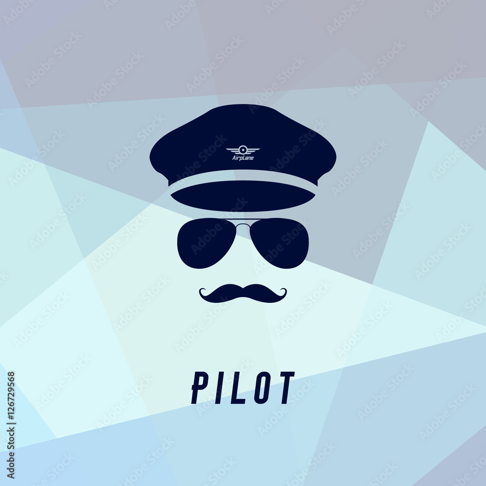 Pilot icon in flat style. People symbol illustration. Stock Vector ...