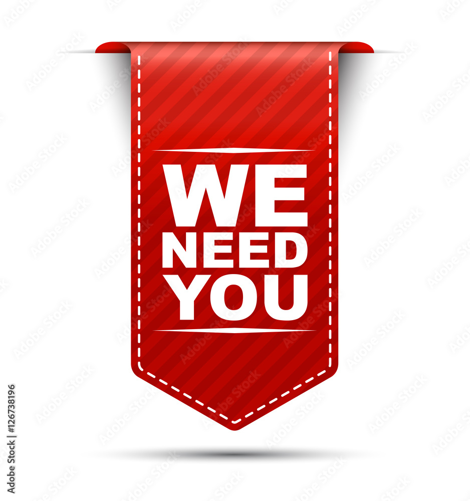 we need you, red vector we need you, banner we need you Stock Vector ...