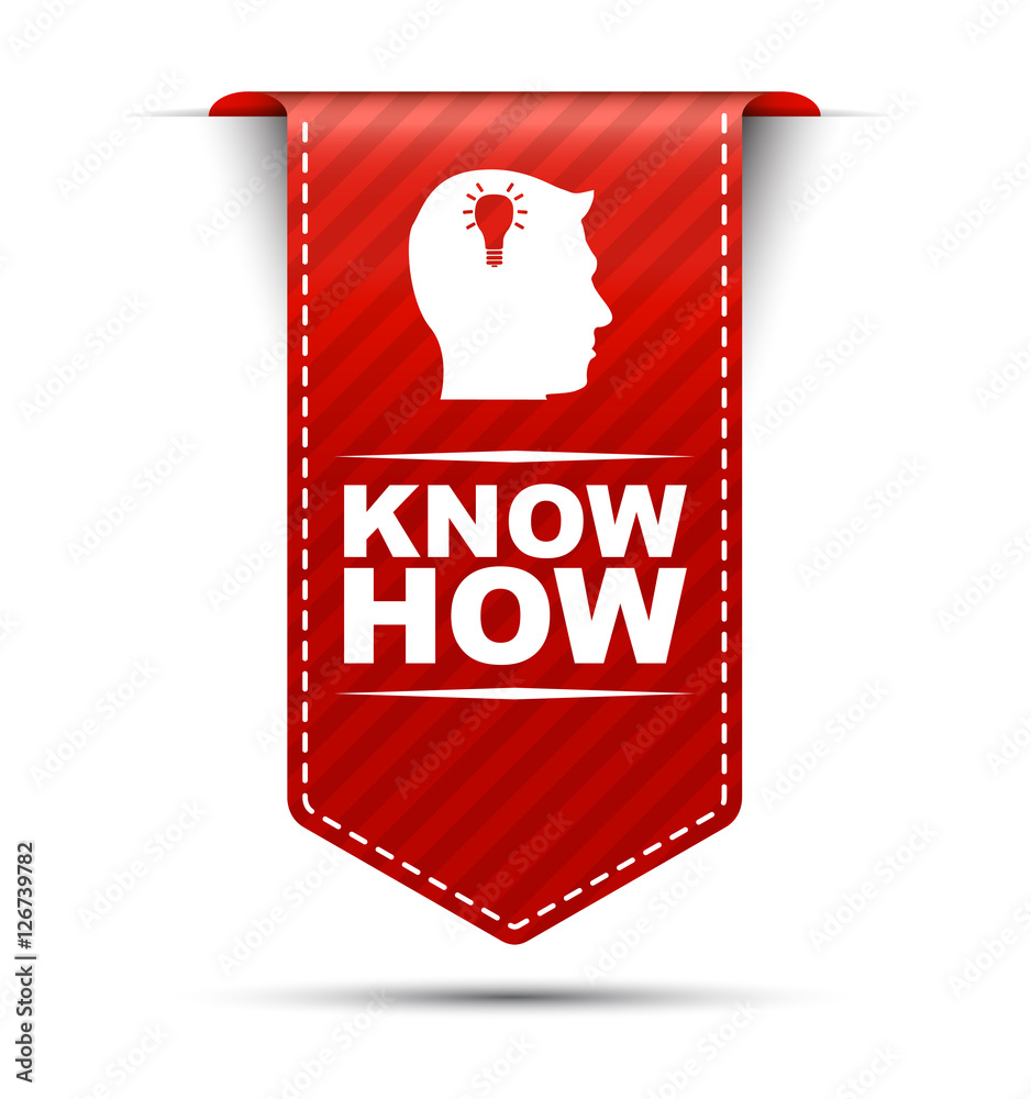 Vetor de know how, red vector know how, banner know how do Stock ...