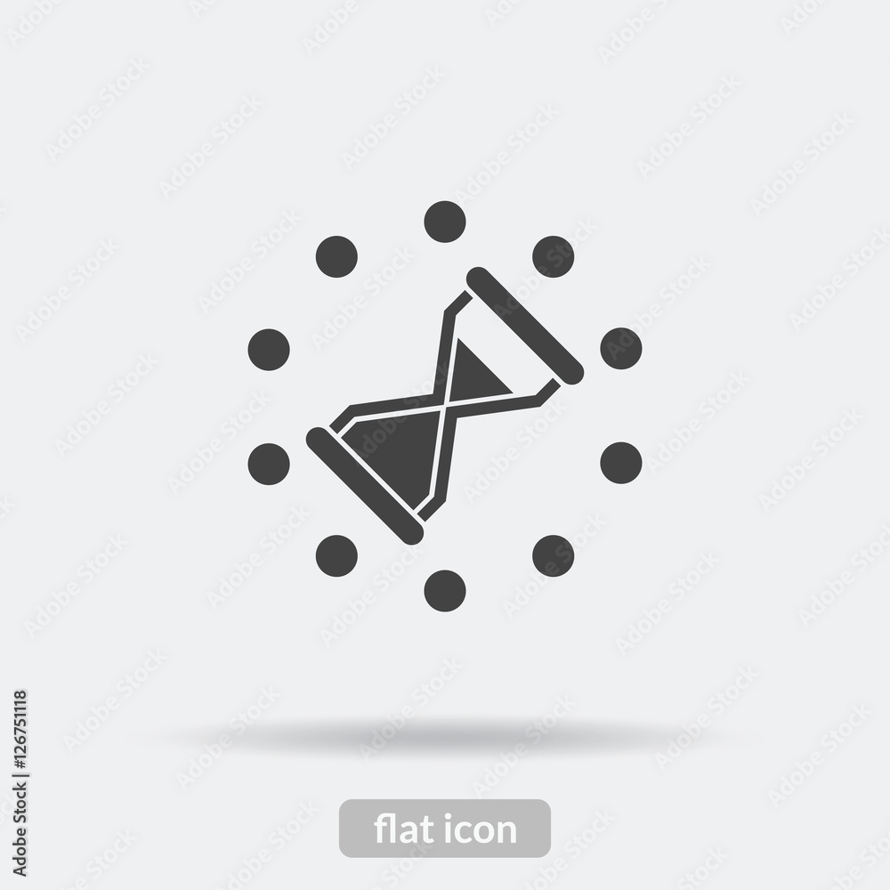 Time loading icon, Black vector is type EPS10 Stock Vector | Adobe Stock