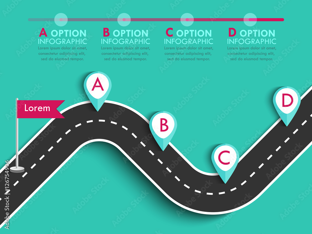 Road trip and Journey route. Business and Journey Infographic Design ...