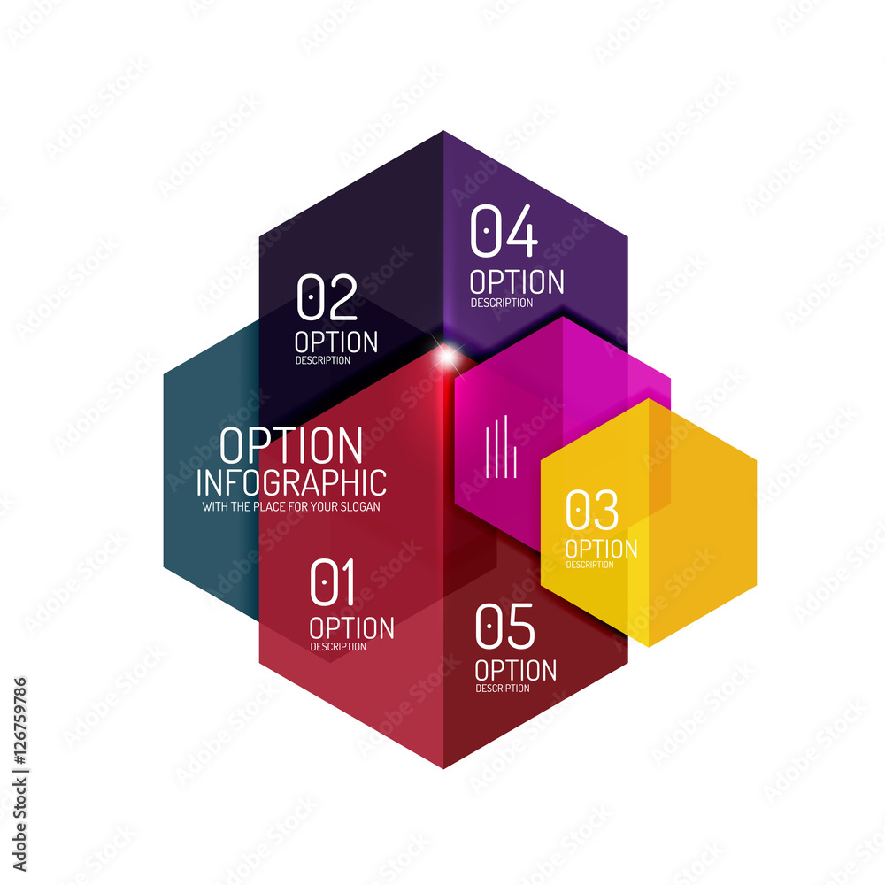 Infographic modern templates - geometric shapes Stock Vector | Adobe Stock