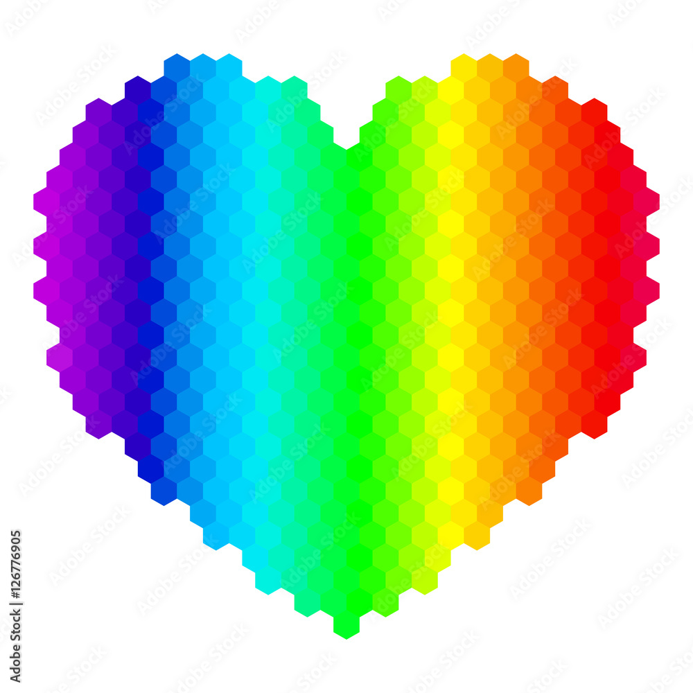 rainbow heart Stock Vector | Adobe Stock