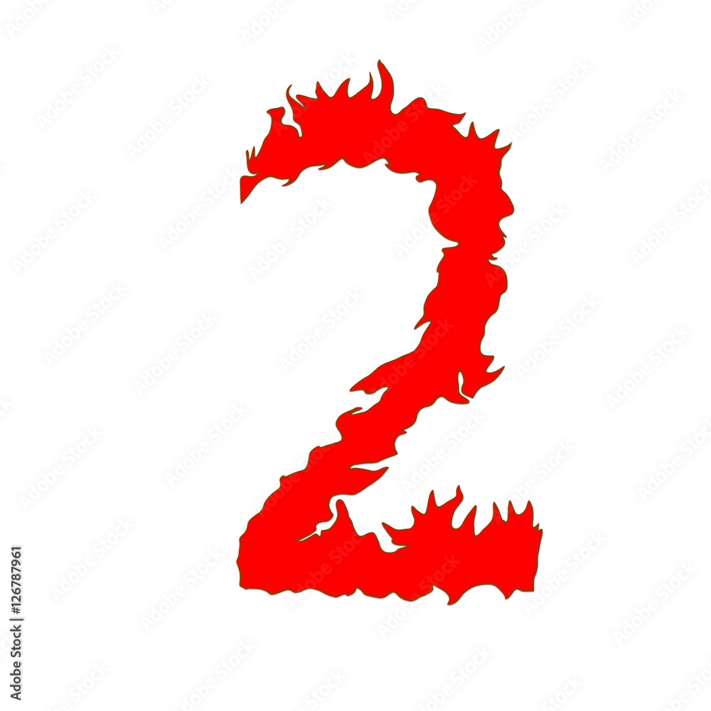 Fire structure number 2 isolated on white background with clippi Stock ...