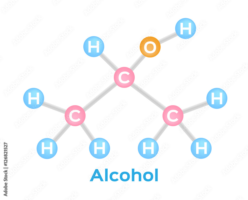 alcohol molecule structure . vector and icon Stock Vector | Adobe Stock