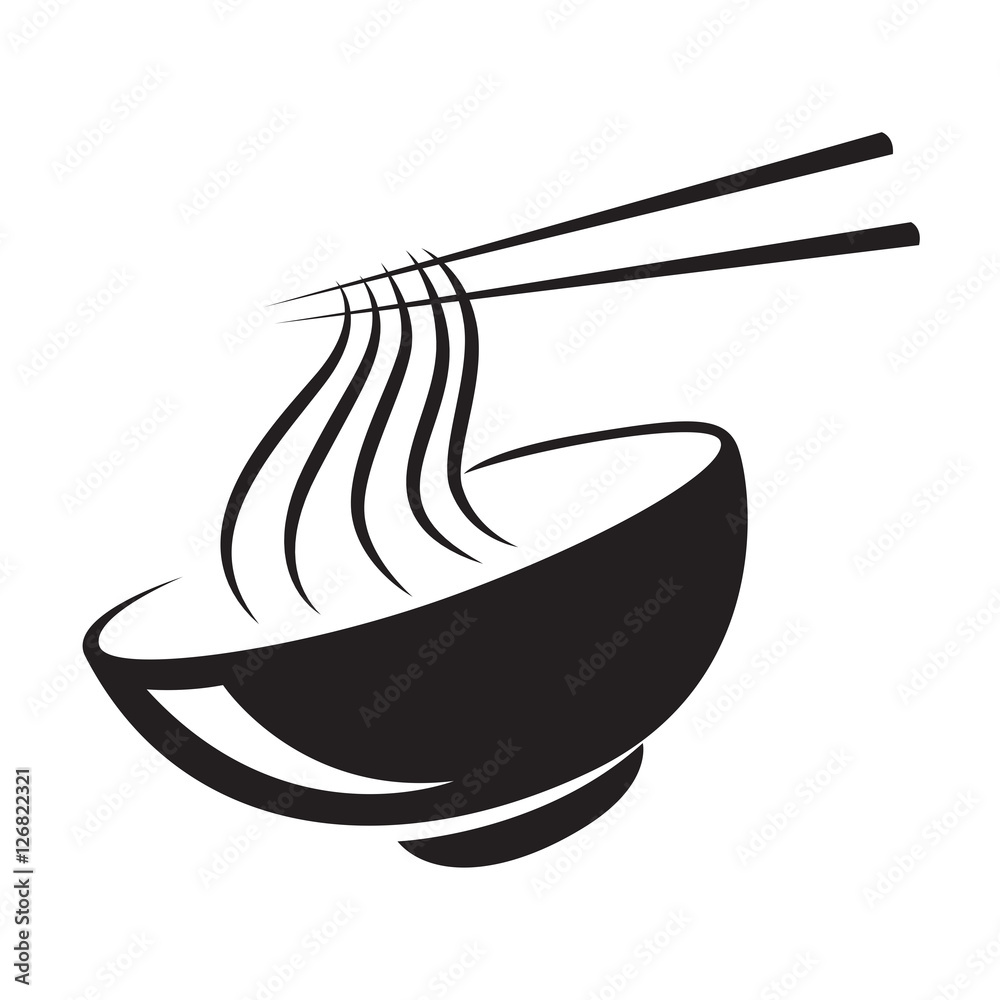 icon black noodle, vector Stock Vector | Adobe Stock