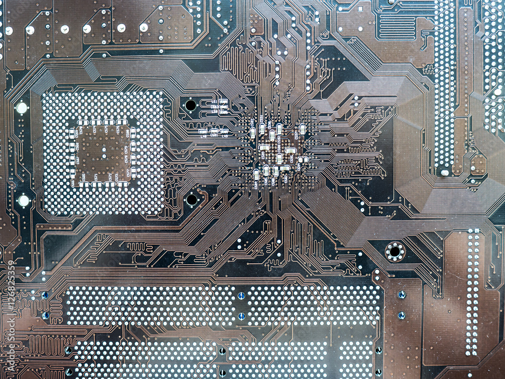 The motherboard background. Stock Photo | Adobe Stock