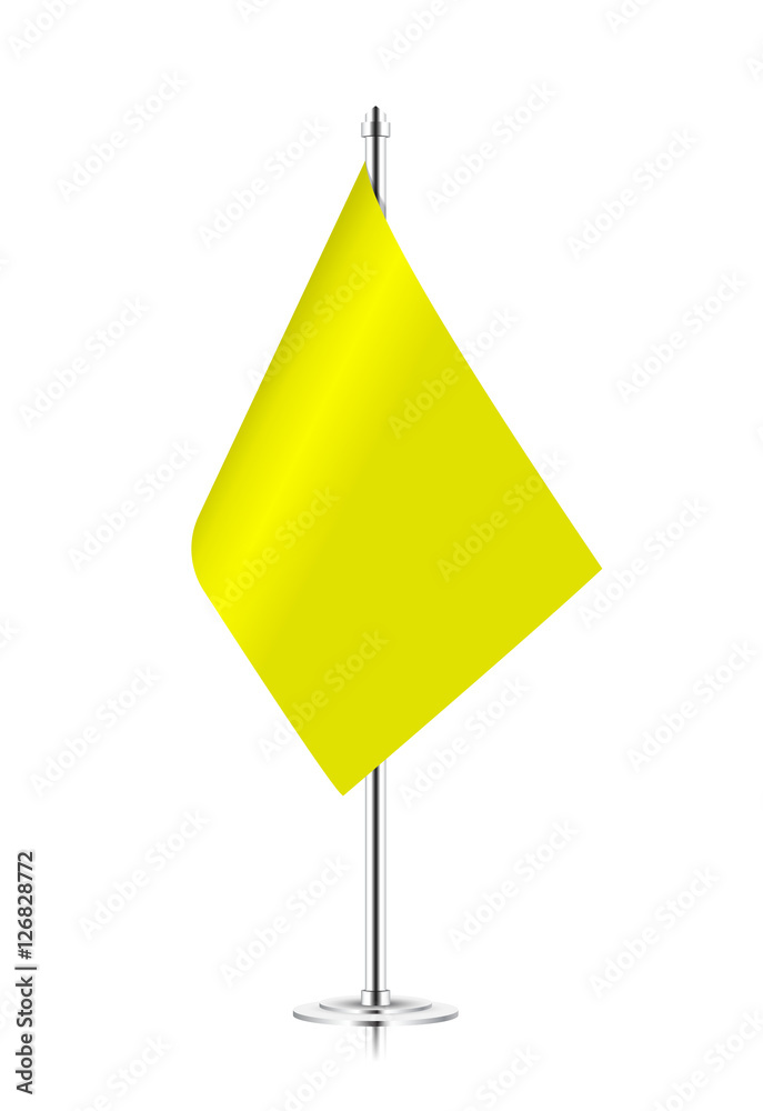 vector realistic table desk flag. vector desk flag mockup isolated on ...