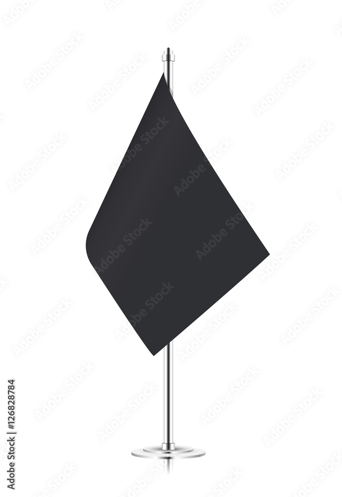 vector realistic table desk flag. vector desk flag mockup isolated on ...