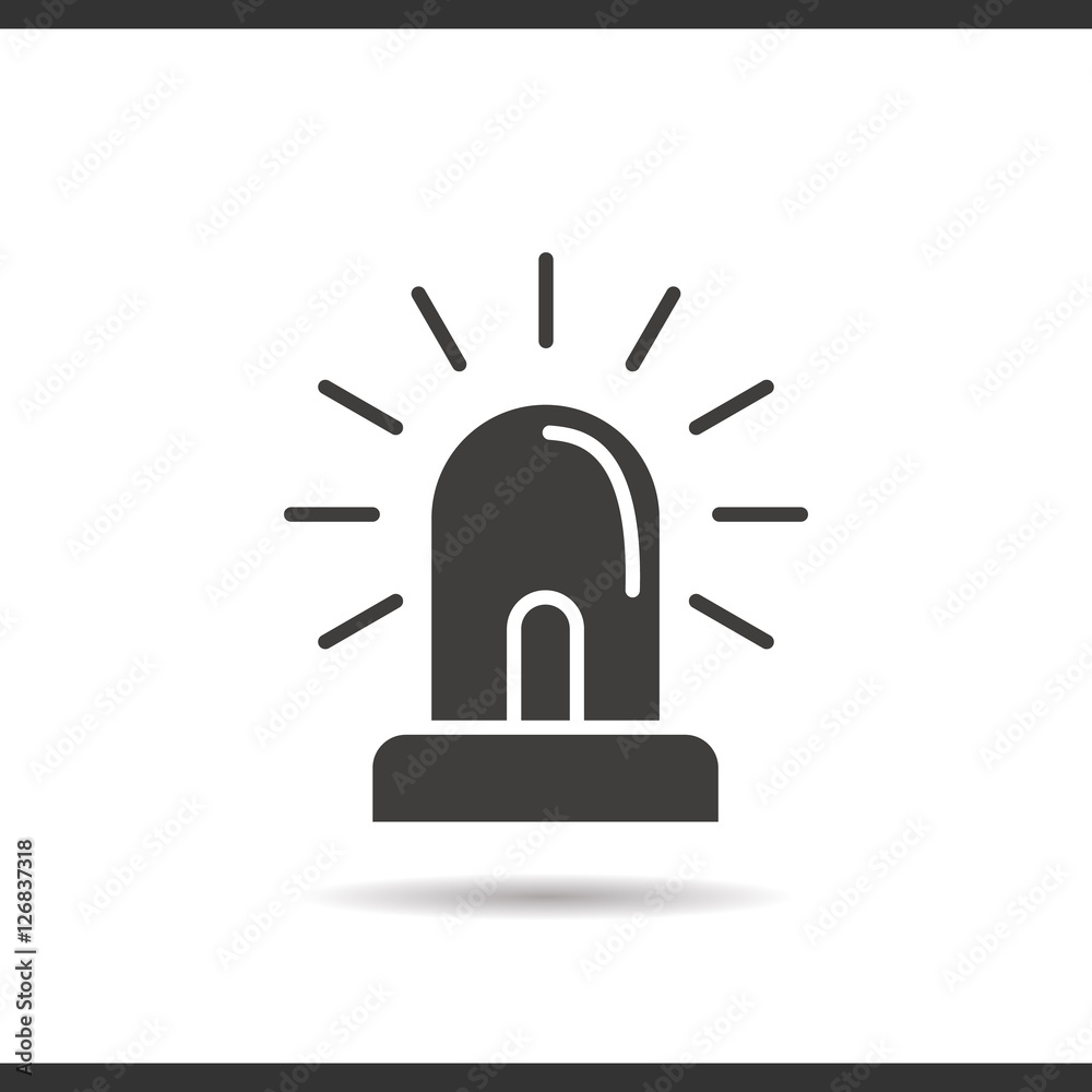 Flasher icon. Drop shadow silhouette symbol. Stock Vector | Adobe Stock