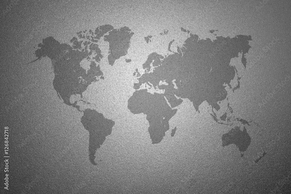 World map on frosted glass texture as background Stock Illustration ...