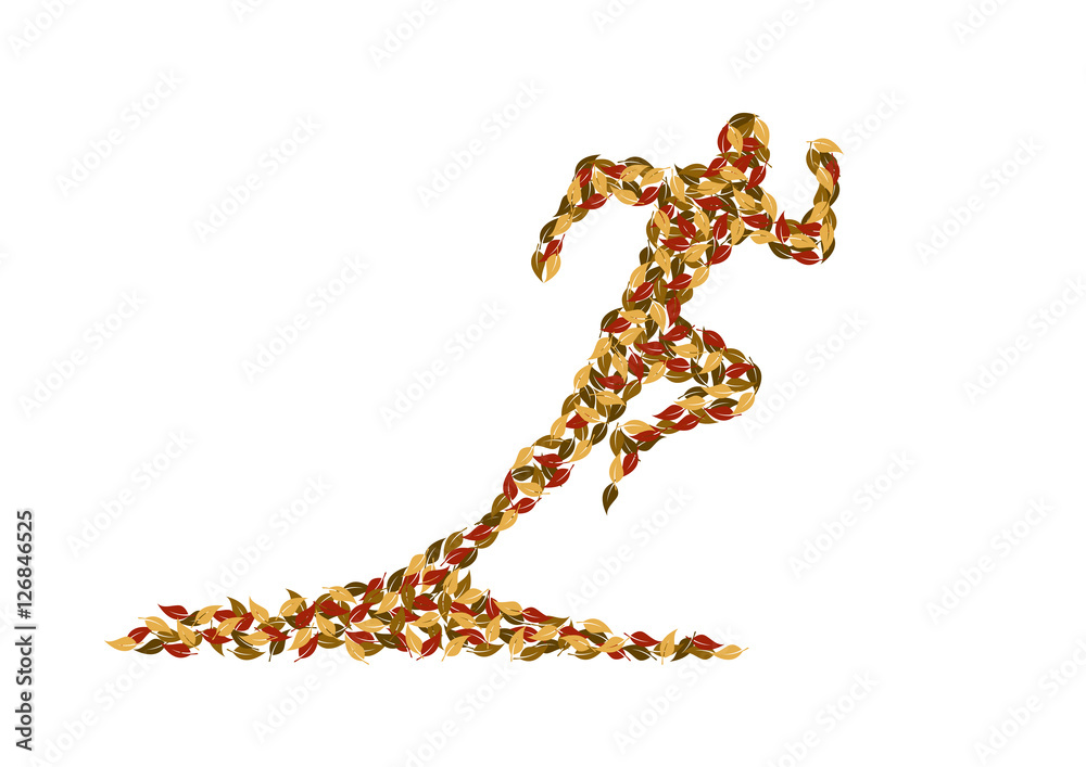 Sagoma corridore simbolo di salute Stock Vector | Adobe Stock