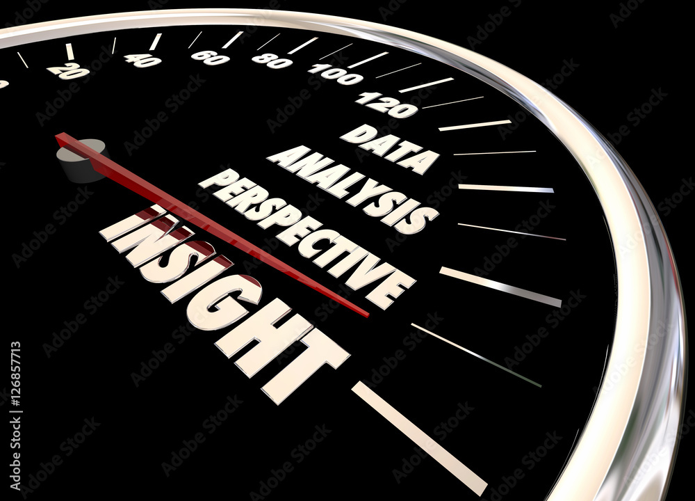 Insight Analysis Information Data Perspective Speedometer 3d Ill Stock ...