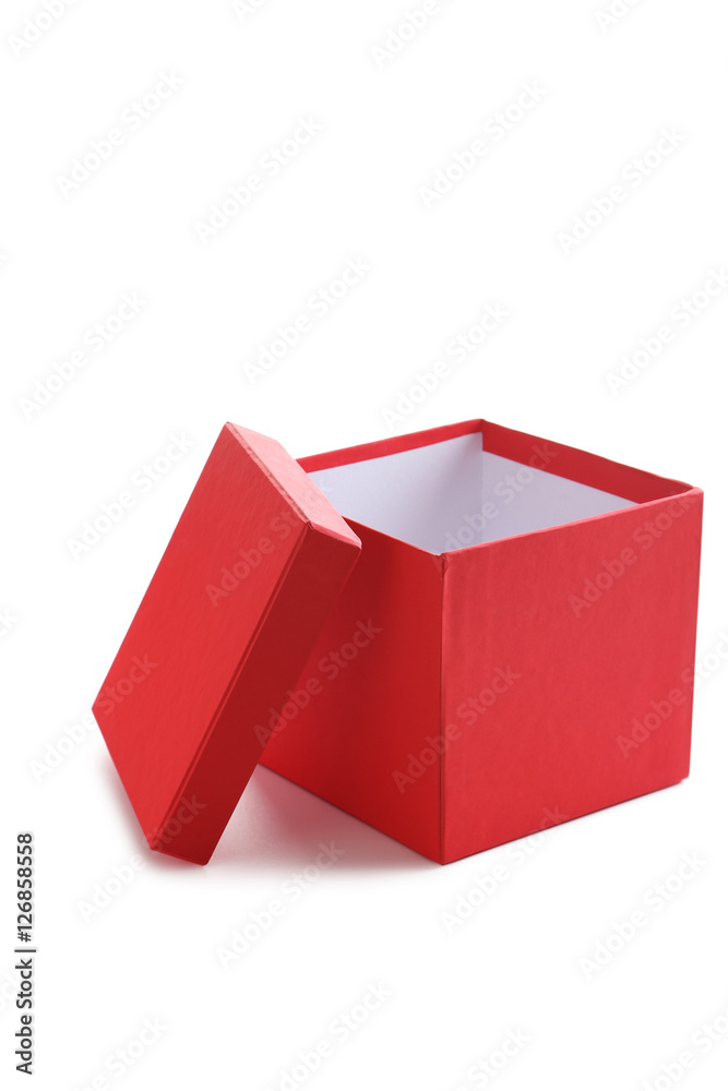 Red box isolated on a white background Stock Photo | Adobe Stock