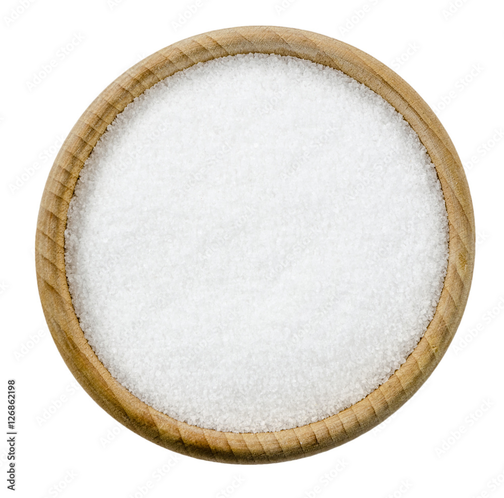 sea salt in a cup isolated Stock Photo | Adobe Stock