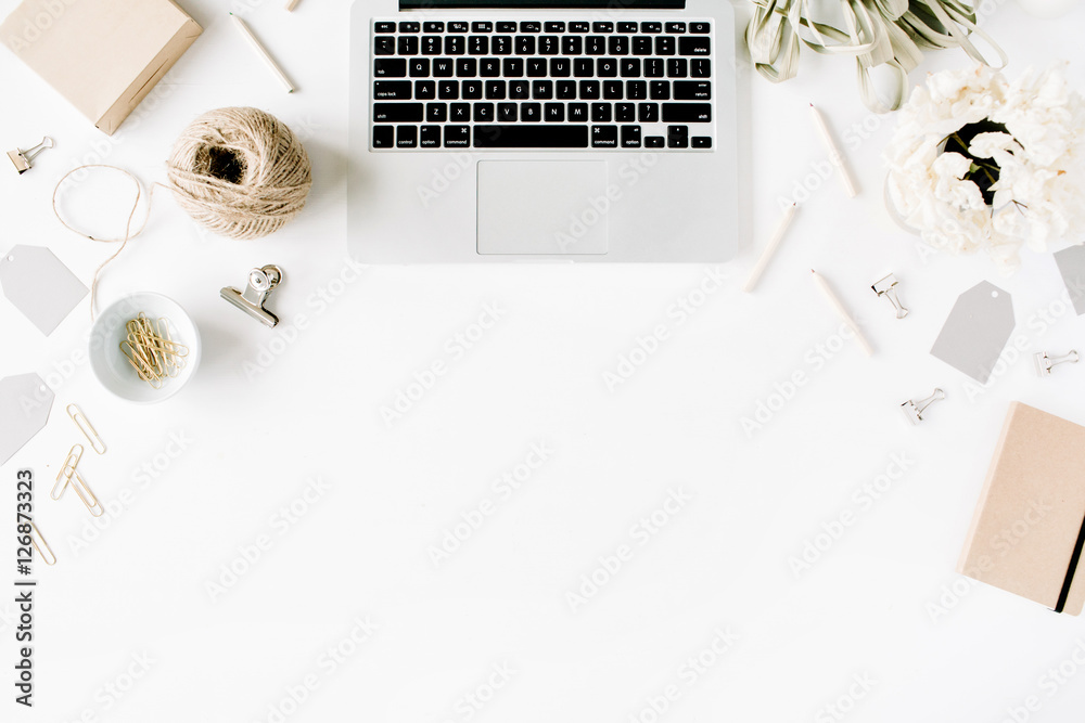 White feminine desk store