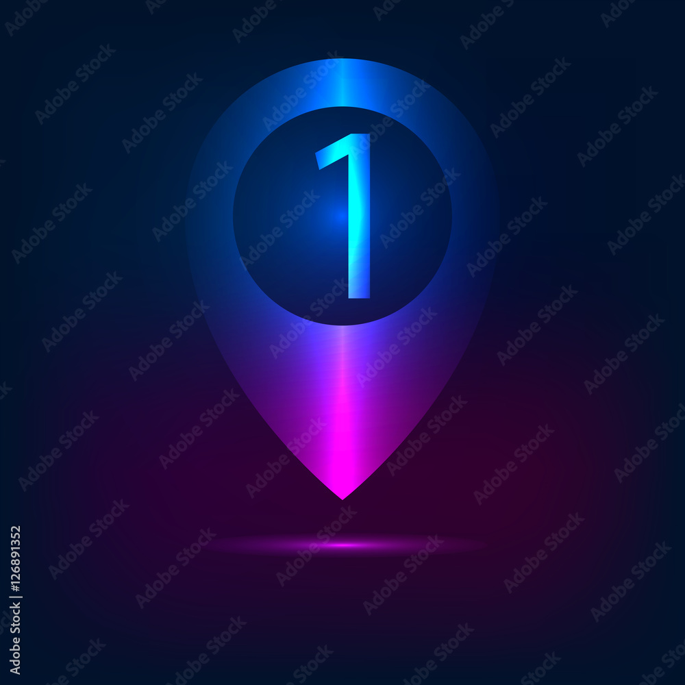 3D map point symbol. Part of vector set. Stock Vector | Adobe Stock