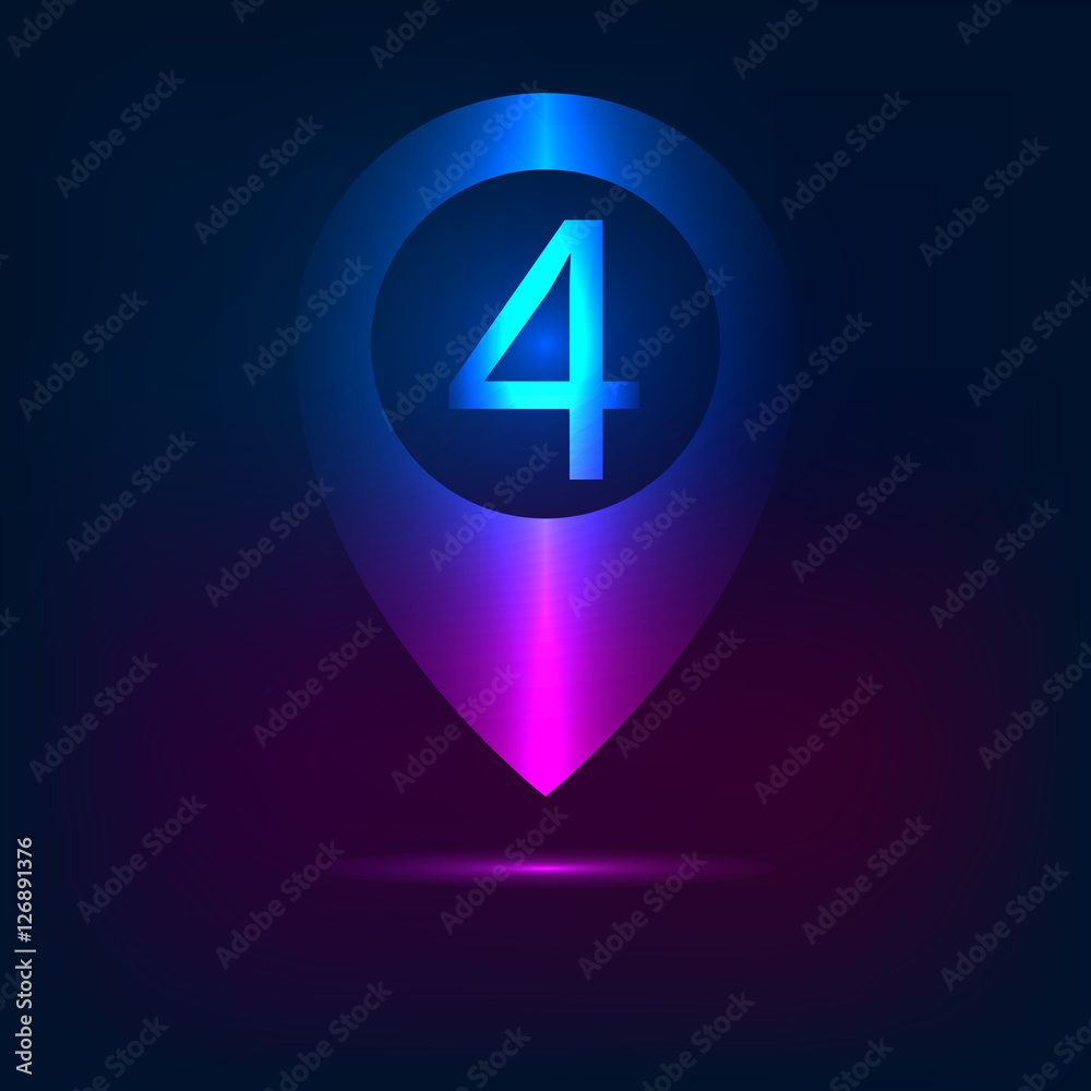 3D map point symbol. Part of vector set. Stock Vector | Adobe Stock
