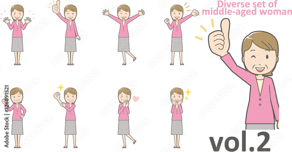 Diverse set of middle-aged woman , EPS10 vector format vol.2 Stock ...