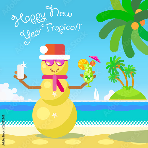 Happy New Year Tropical