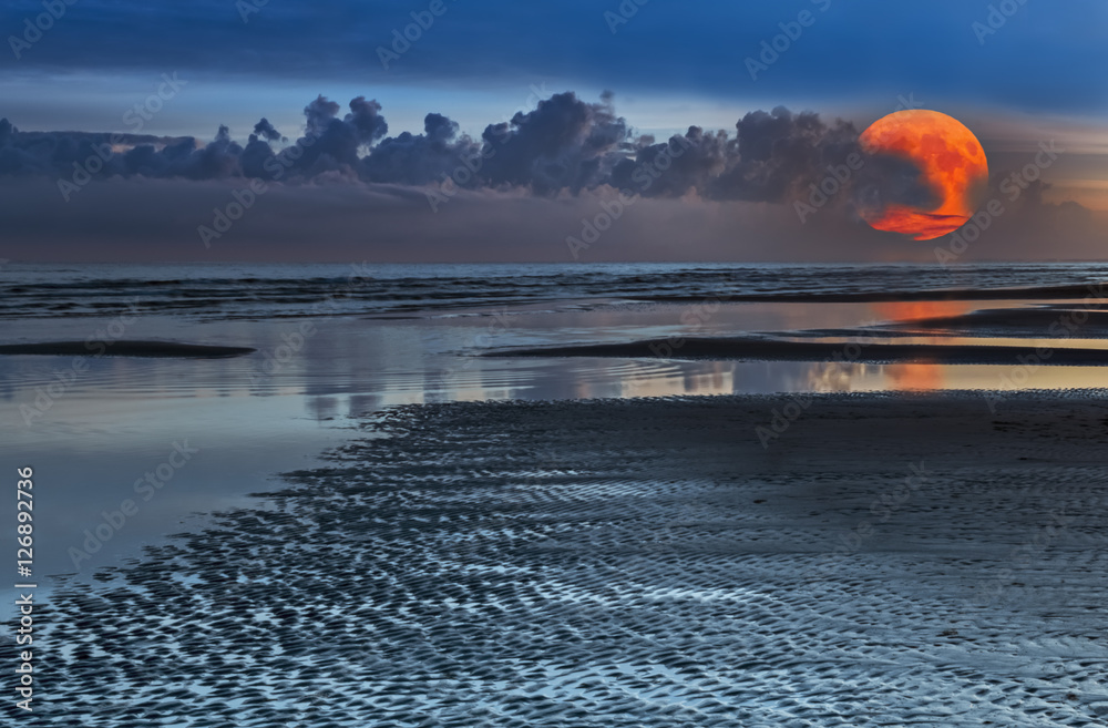Super moon is a rare astronomy phenomenon Stock Photo | Adobe Stock