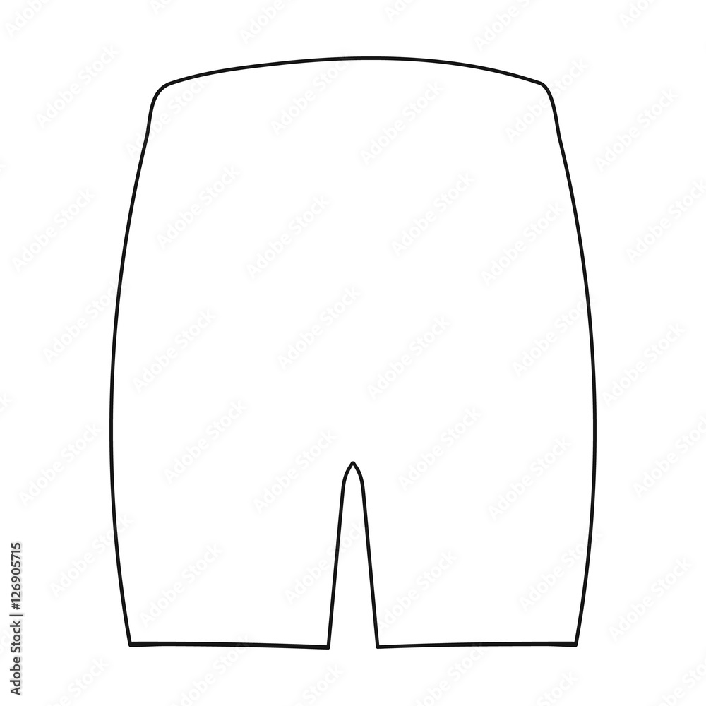 Buttocks icon in outline style isolated on white background. Part of ...