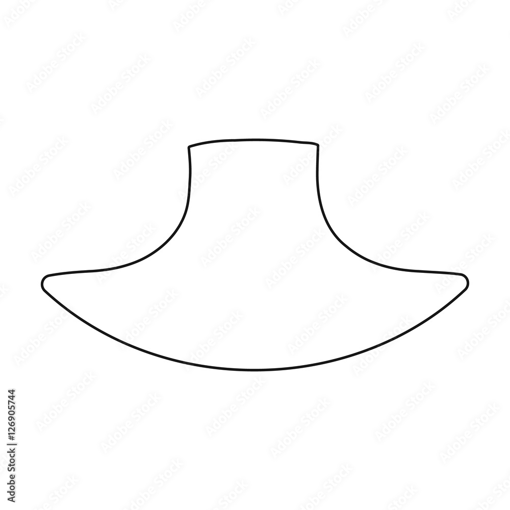 Neck icon in outline style isolated on white background. Part of body ...