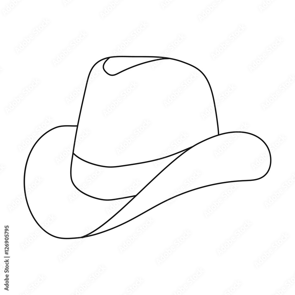 Cowboy Hat Outline Vector