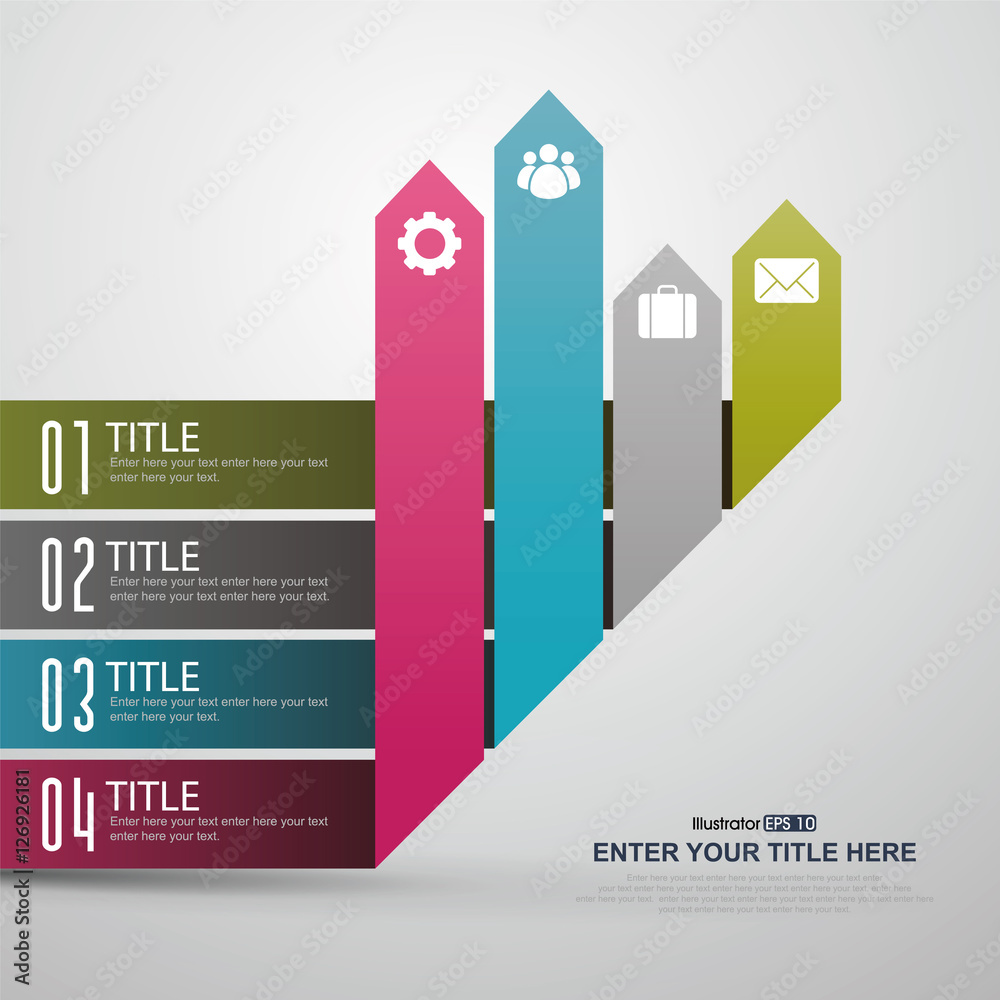Growth, infographics set. Template for diagram, graph, presentation and ...